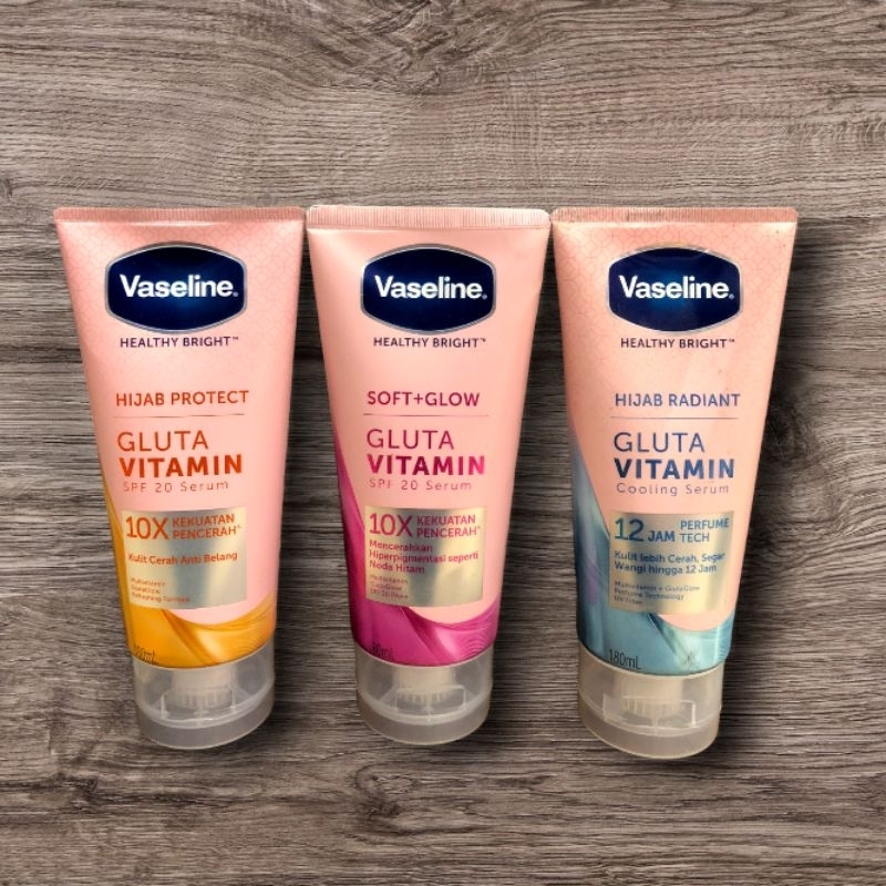 Jual Vaseline Soft Glow Gluta Vitamin Body Serum 180 ml | Shopee Indonesia