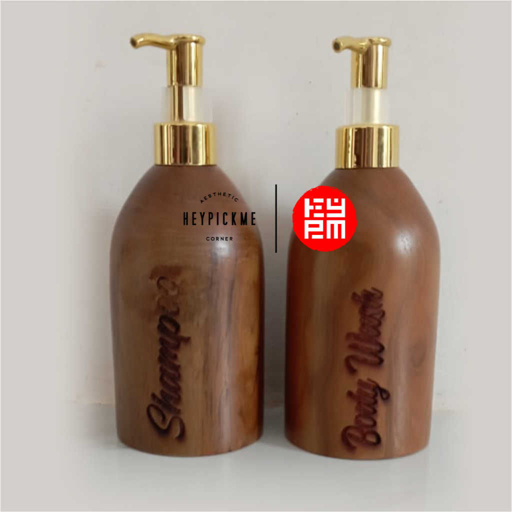 Jual Aesthetic botol sabun cair DAN SHAMPOO KAYU JATI ASLI l oval ...