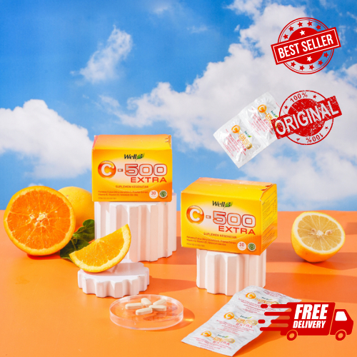 Jual WELL 3 C-500 EXTRA CNI C500 KEMASAN BOTOL / BOX / STRIP ISI 30 TABLET VITAMIN C ASLI ...