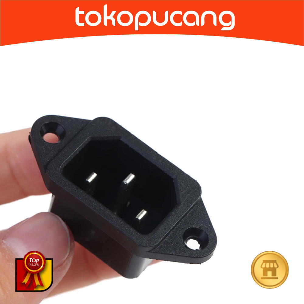 Jual Socket AC 3 PIN 10A Socket Charger Sepeda Listrik Male Colokan ...