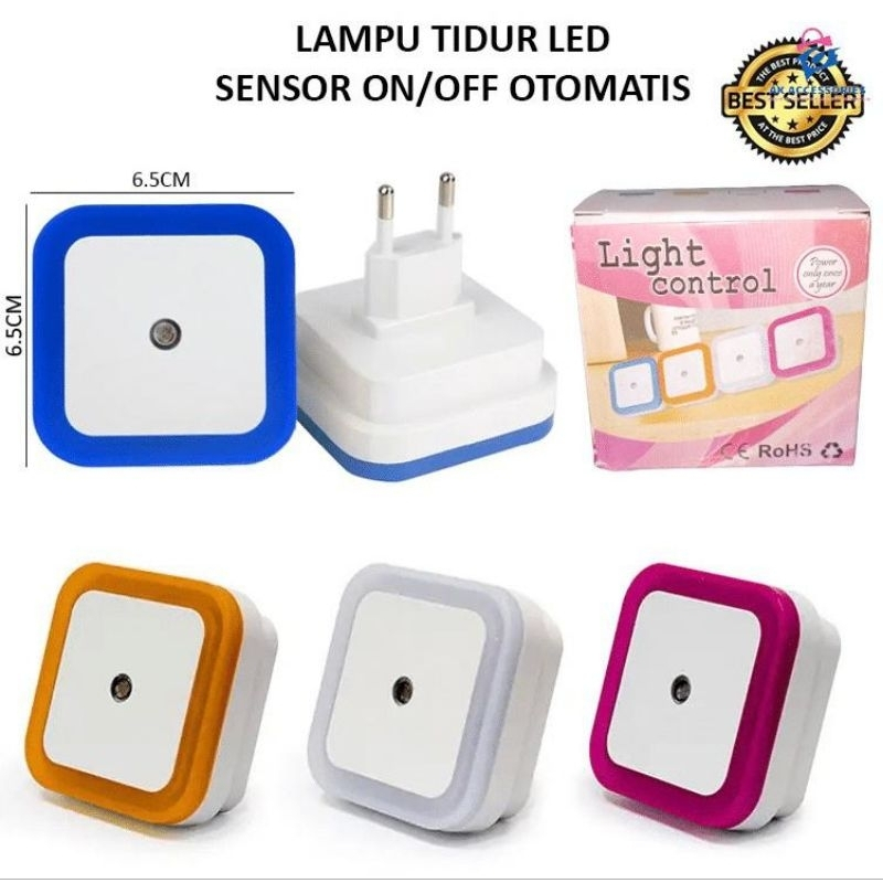 Jual Lampu Tidur LED Sensor Cahaya Otomatis On-Off Lampu Led Colok ...