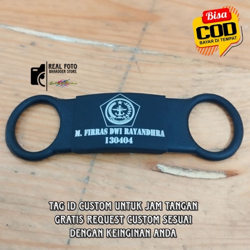 Jual HADIAH SOUVERNIR TAG ID JAM TANGAN CUSTOM GRAFIR LOGO DAN TULISAN ...