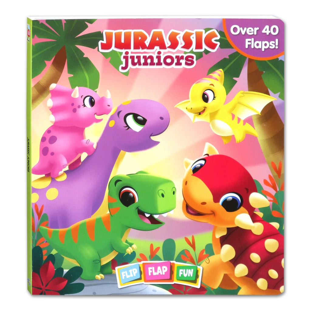 Jual Jurassic Juniors Flip Flap Fun Board Book Over 40 Flaps! [Phidal] | Shopee Indonesia