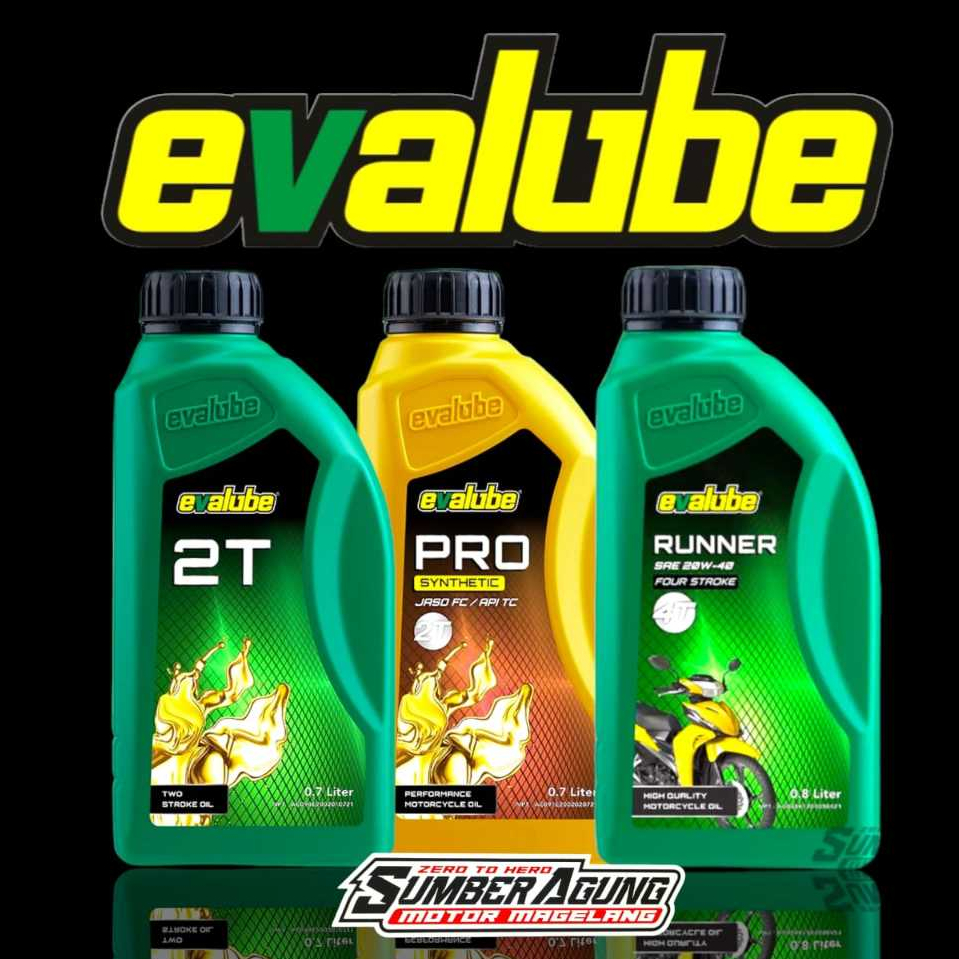 Jual EVALUBE OLI SAMPING 2T PRO SYNTHETIC & OLI MESIN 4T RUNNER SAE 20W ...