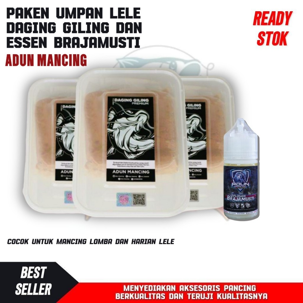 Jual paket umpan galatama lele daging giling dan essen brajamusti ...