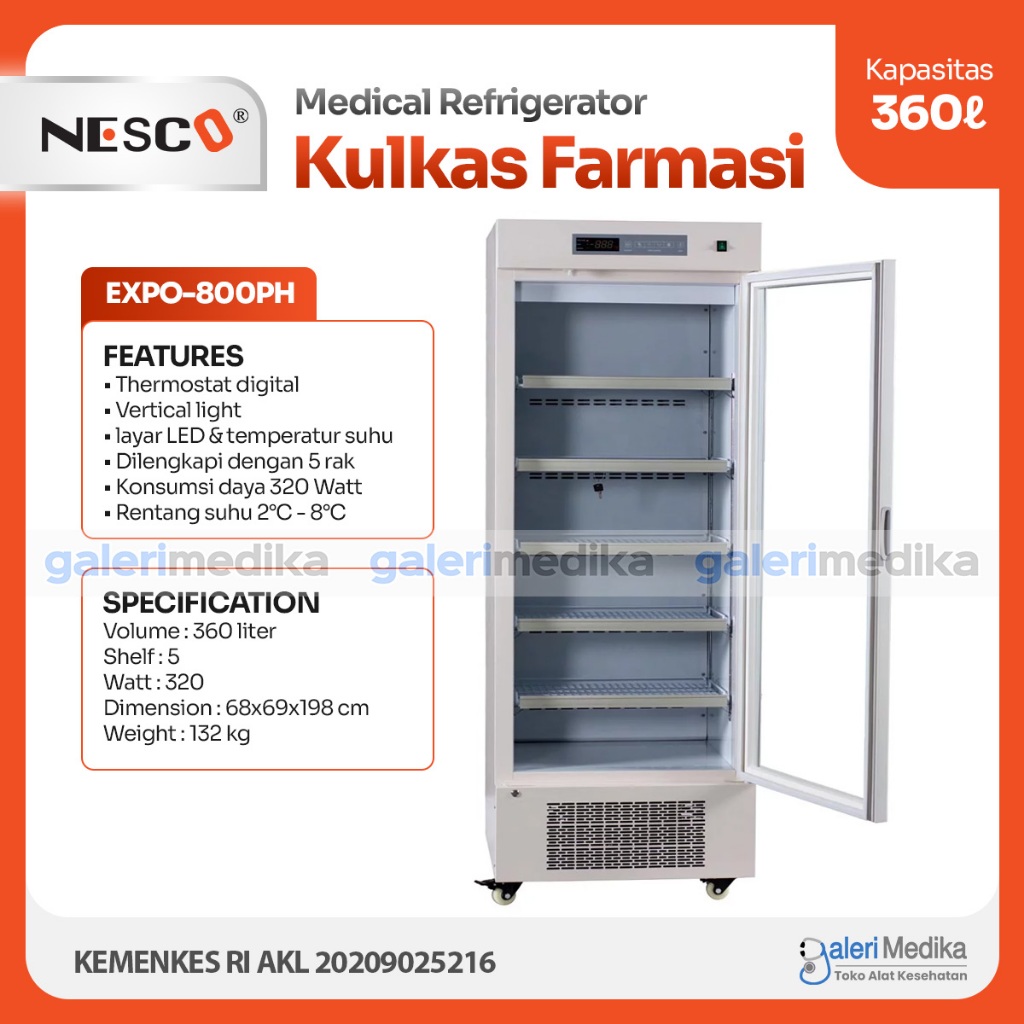 Jual Kulkas Farmasi 360 Liter Nesco HYC-L360 Pharmaceutical Refrigerator - Kulkas Medis | Shopee ...