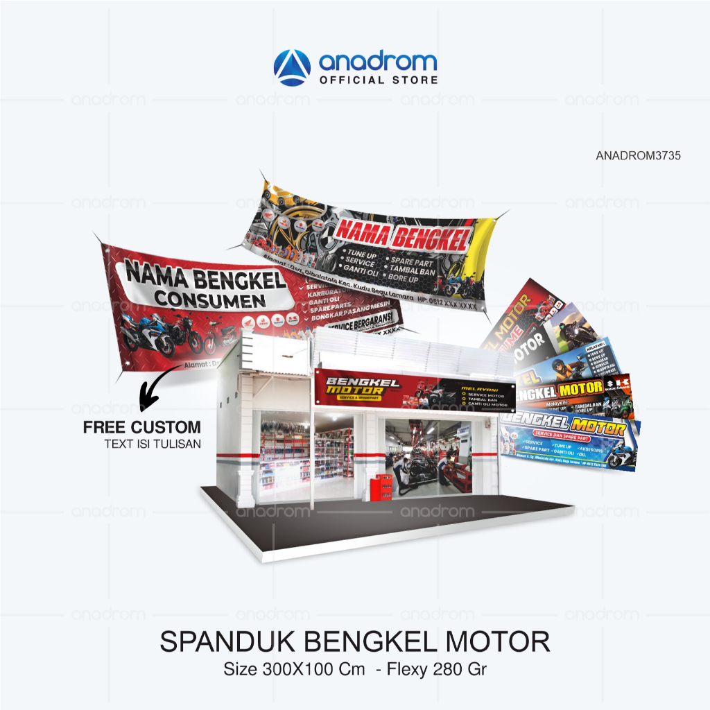 Jual Spanduk Bengkel Sepeda Motor Custom | Spanduk Bengkel Sepeda Motor ...