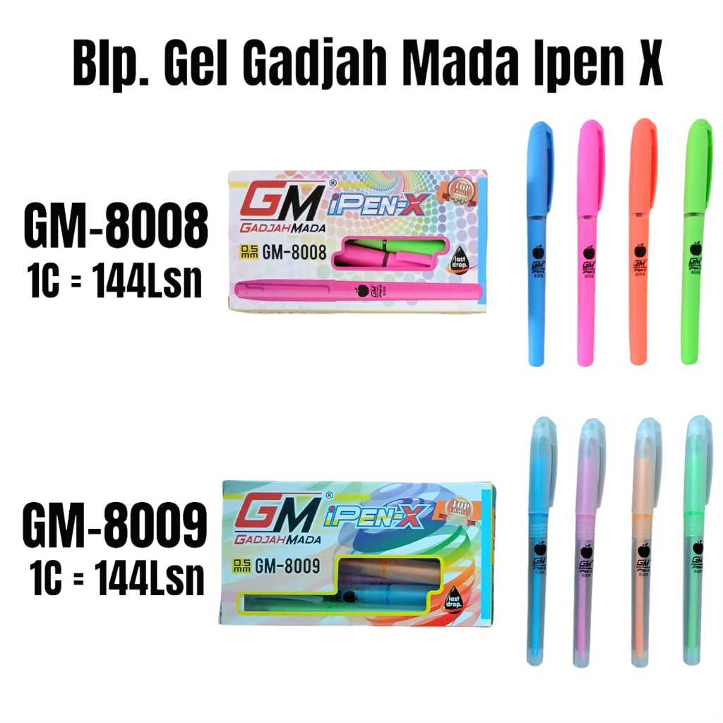 Jual Pulpen Gel Gadjah Mada Ipen X (12pc) | Shopee Indonesia