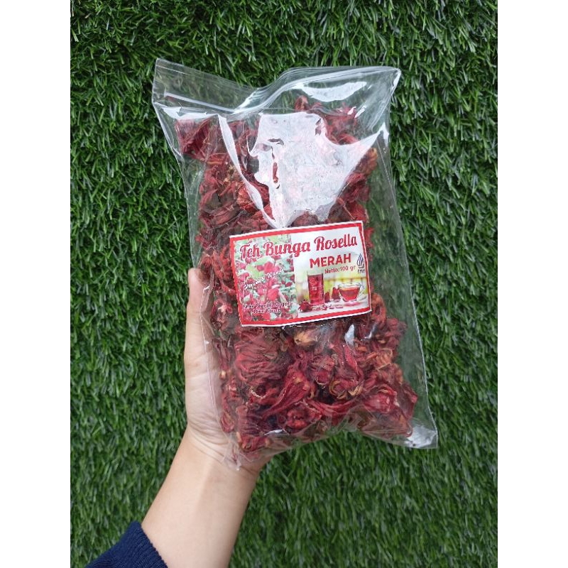 Jual Teh Bunga Rosella Merah Harum dan Wangi khas Puncak Bogor 100gr ...