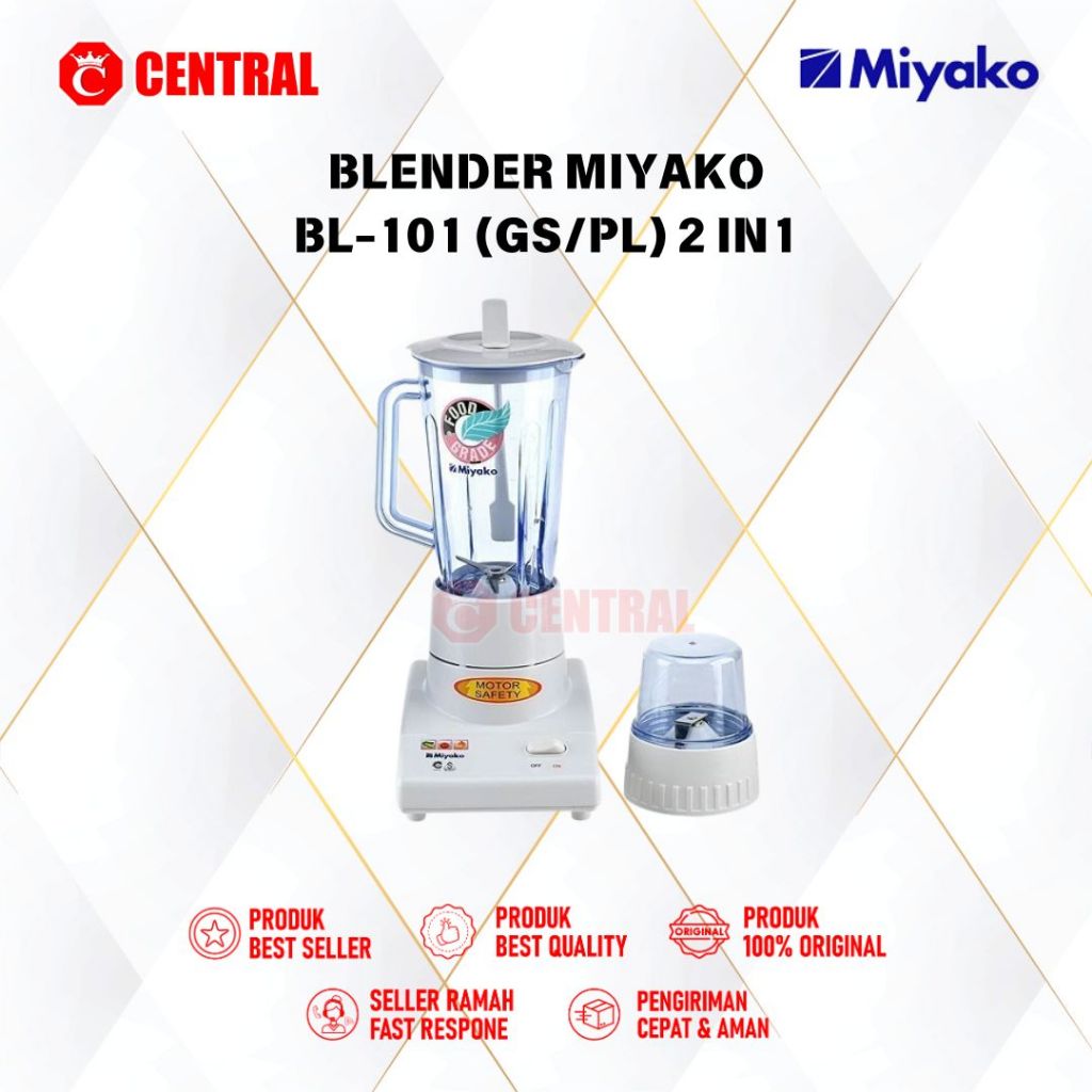 Jual BLENDER MIYAKO 2IN1 BL 101 PL / BL-101PL / BL101PL MIKA KAPASITAS 1L BERGARANSI | Shopee ...