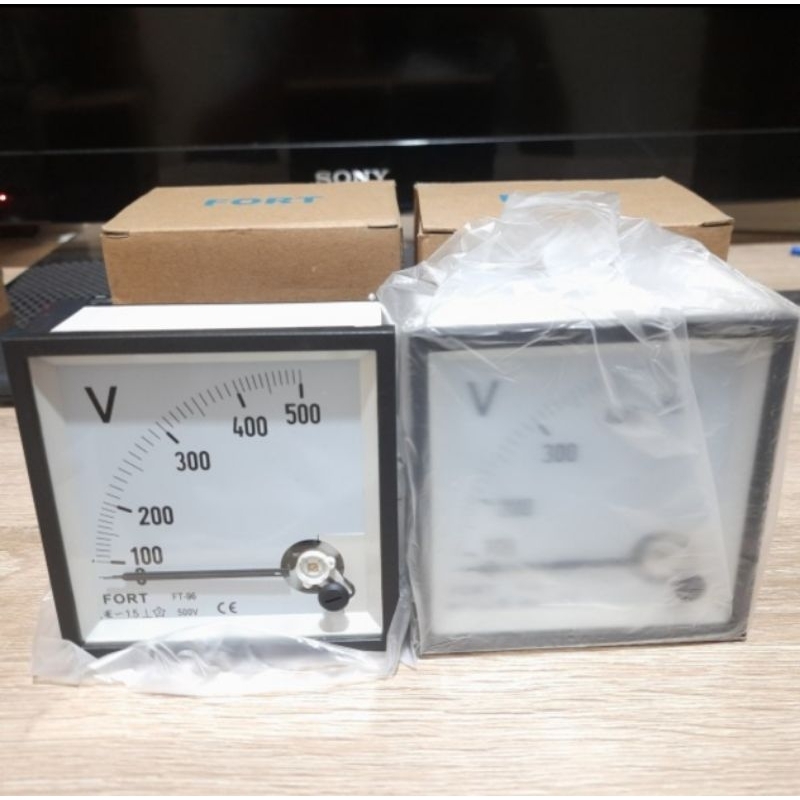 Jual Volt meter Merk Fort / Voltmeter Analog Jarum 500V Tipe FT-96 ...