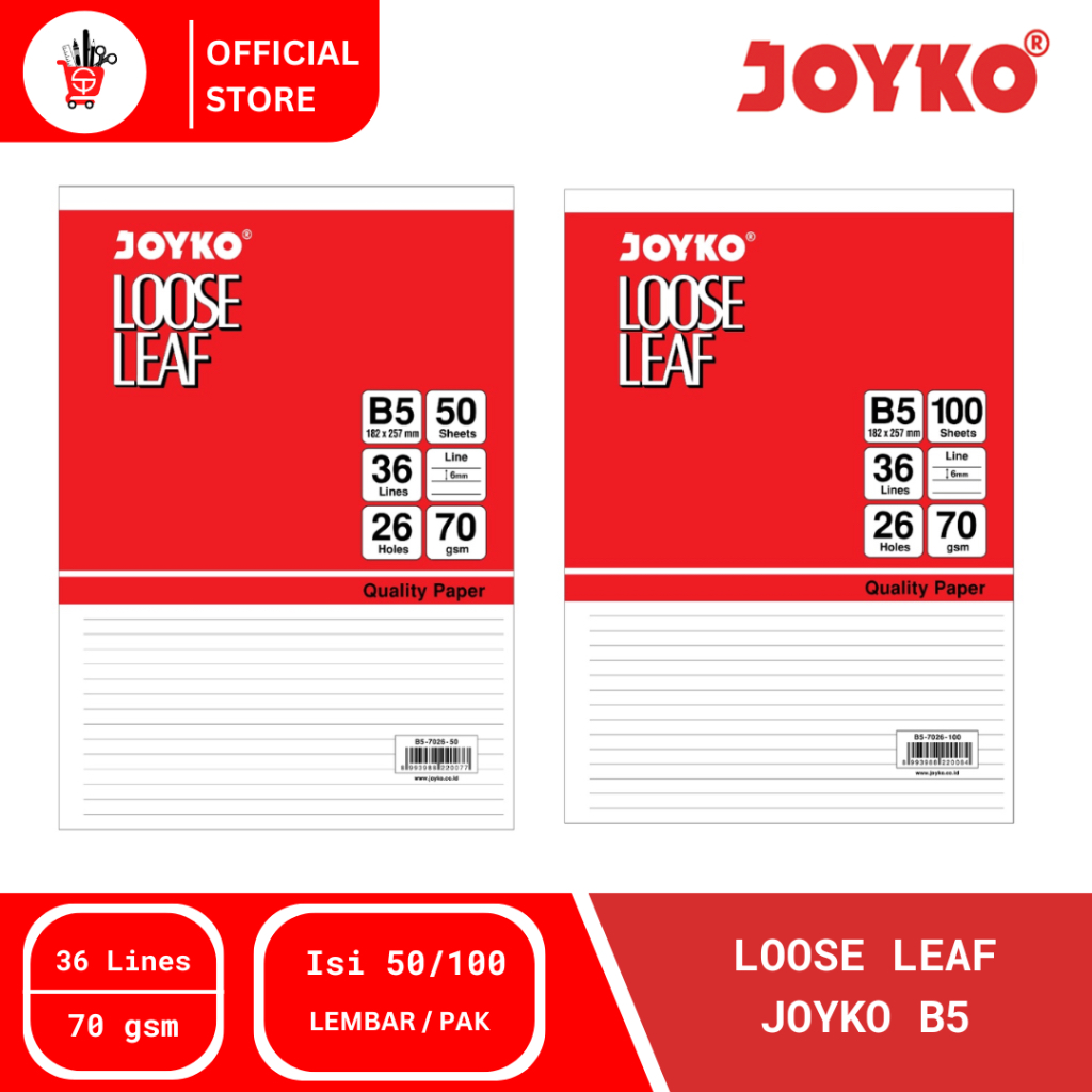 Jual Loose Leaf | Isi Kertas File Binder Joyko B5 | Shopee Indonesia