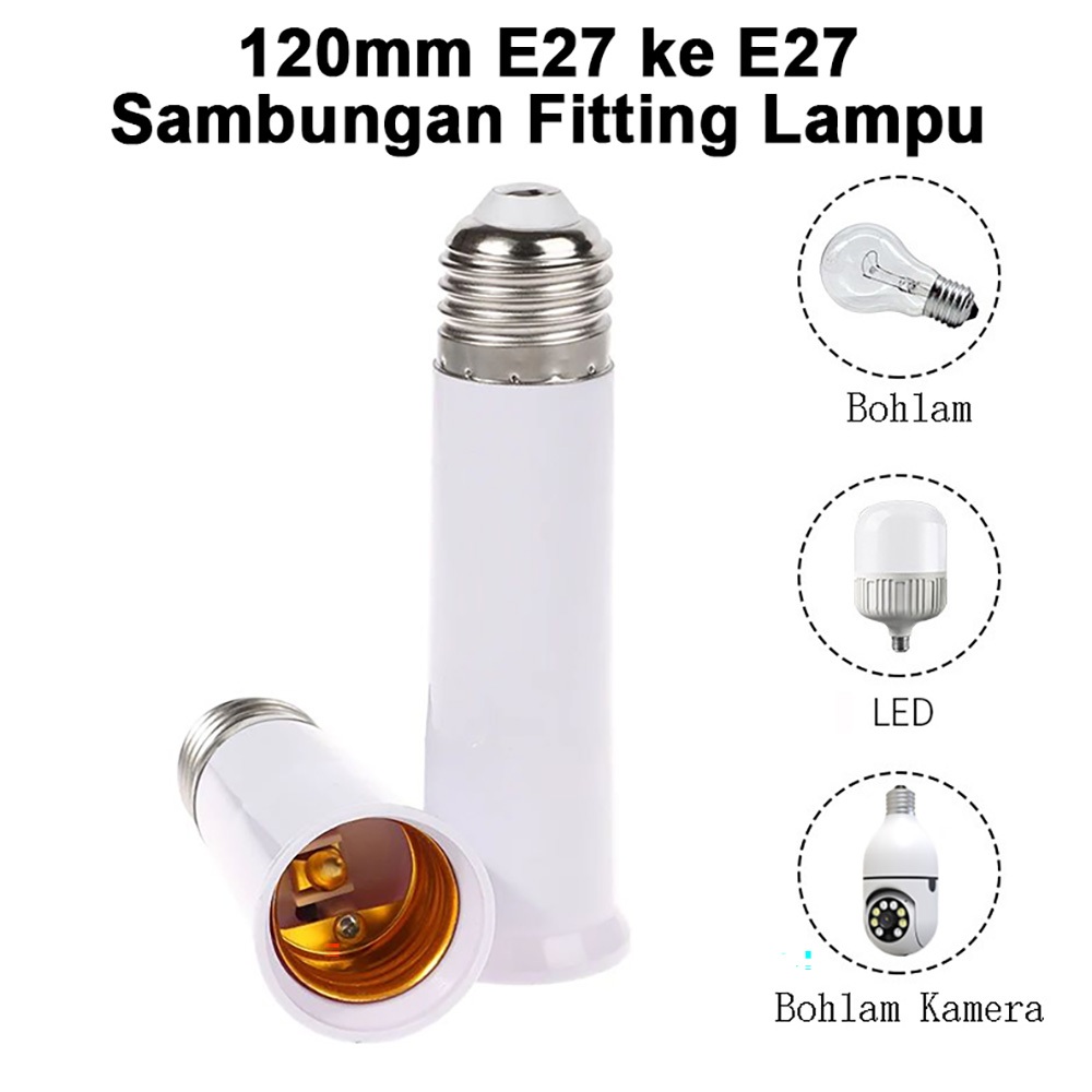 Jual E27 ke E27 Sambungan Fitting Lampu Downlight Panjang Extension ...