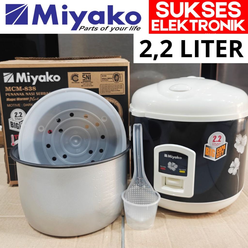 Jual RICE COOKER MIYAKO 2,2 LITER MCM-838 / MAGICOM PENANAK NASI 2,2L L ...