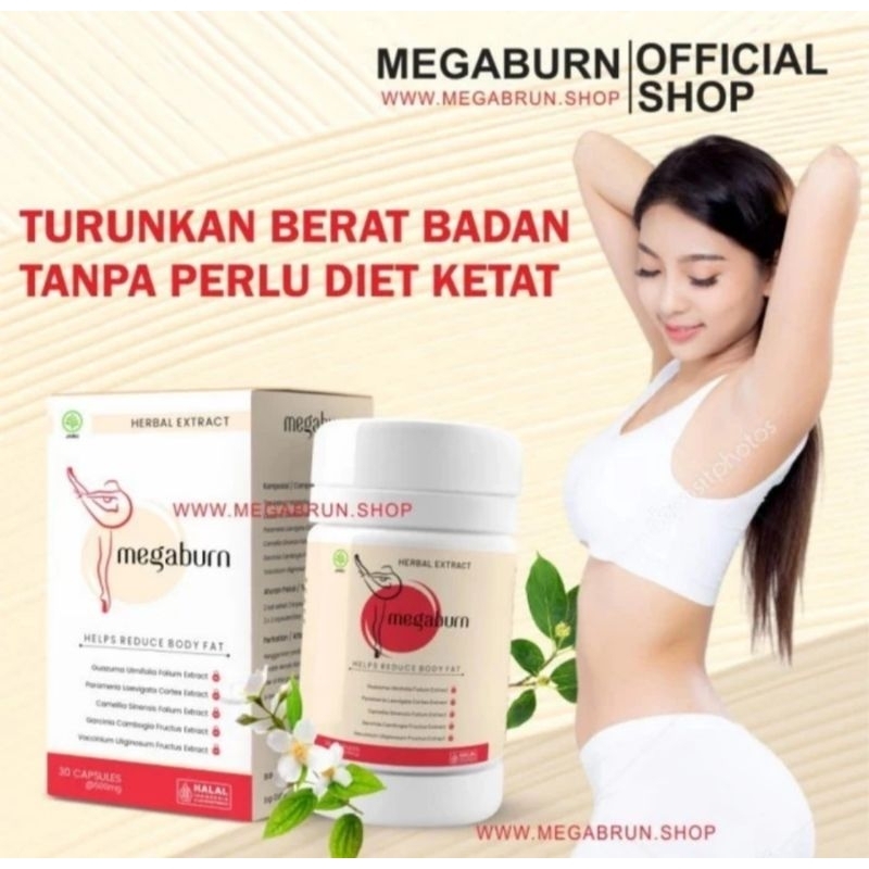 Jual megaburn capsule helps reduce body fat slimming support original ...