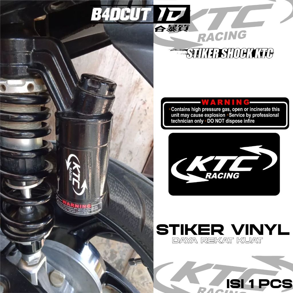 Jual Stiker KTC Shock Tabung Variasi Sticker Printcut Keren Anti Air ...