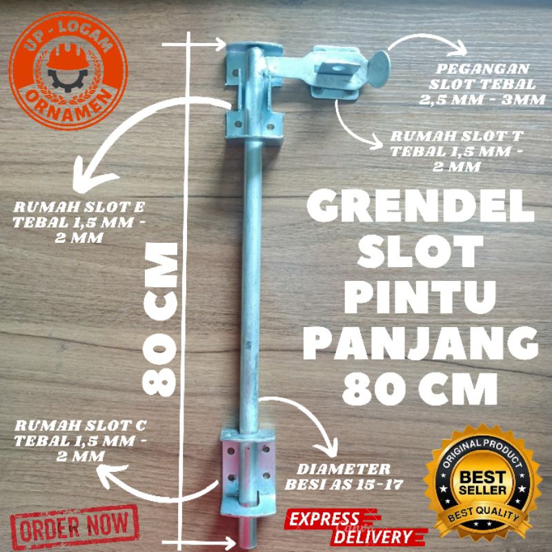 Jual Slot bawah panjang 80 cm , Grendel pintu henderson, pintu sliding ...