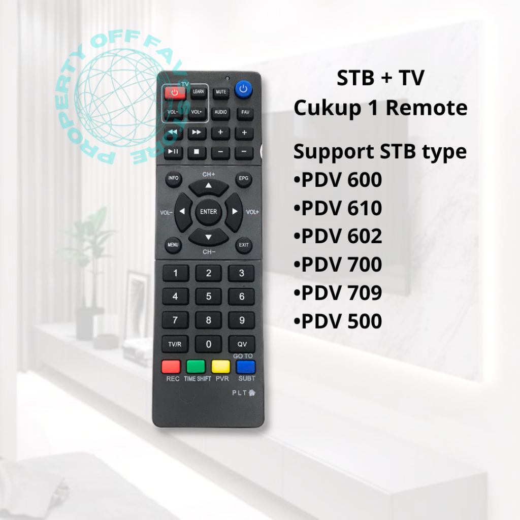 Jual Favs Store Remote Remot Pengganti Set Top Box Polytron / Stb ...
