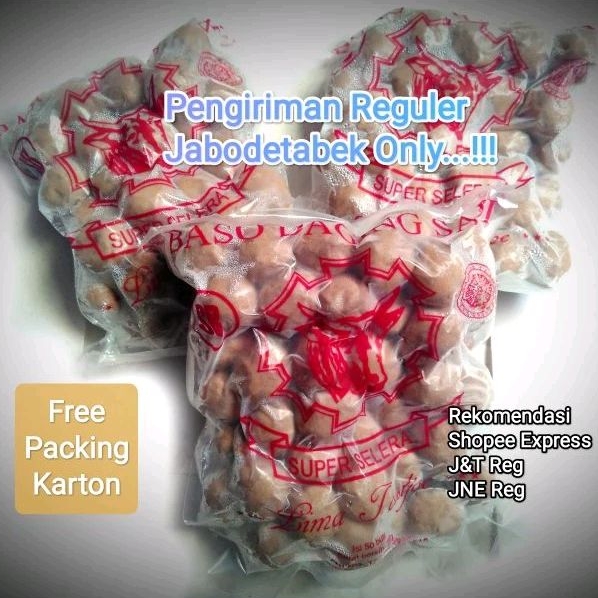 Jual Bakso SB Kombinasi Daging Sapi Ayam Super Selera Lima Toedjoe 50 ...
