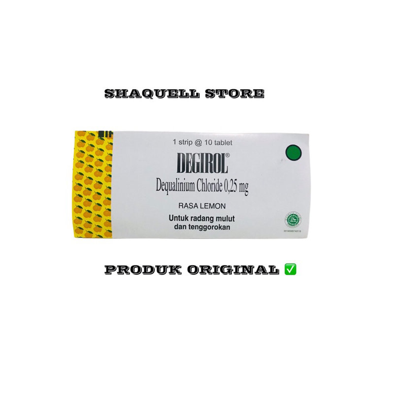 Jual Degirol 1 Strip Isi 10 Tablet Kunyah / Obat Sakit Tenggorokan | Shopee Indonesia