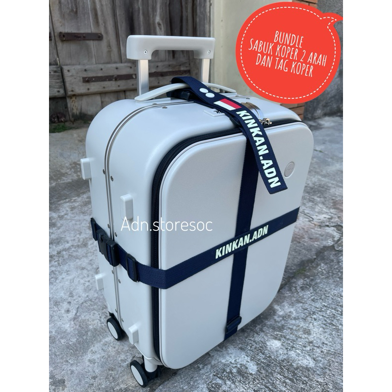 Jual Bundle Sabuk Koper 2 Arah dan Tag Koper Strap Penanda Koper Umroh ...