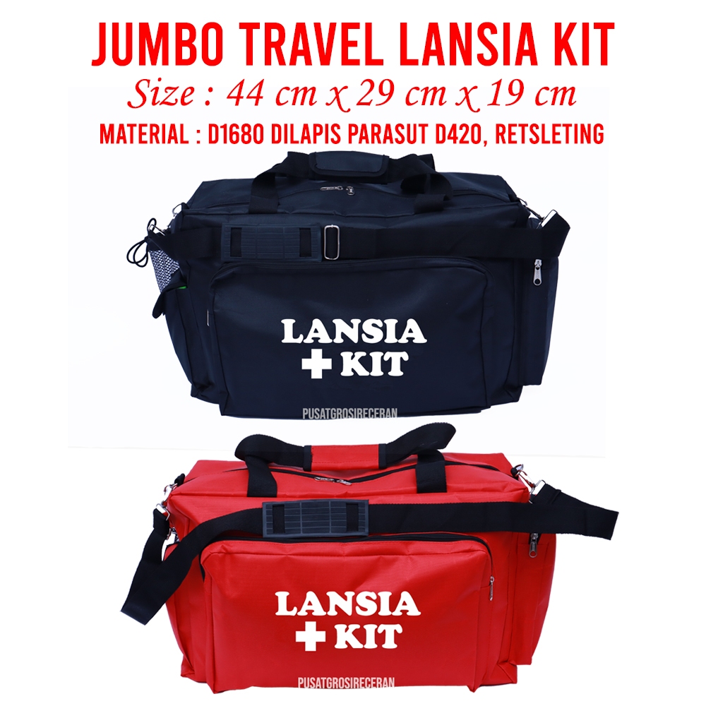 Jual Lansia Kit Jumbo Travel Medical Kit Bag Tas Perlengkapan Medis ...