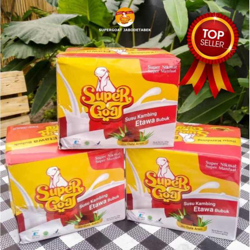 Jual Super Goat Susu Kambing Etawa Bubuk Dengan Gula Aren Isi 10 Sachet ...