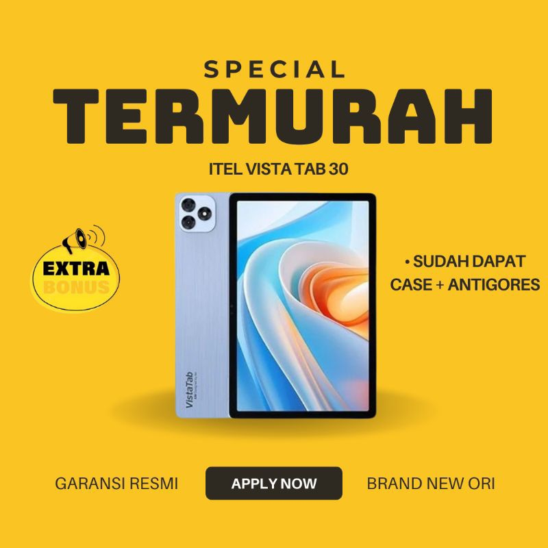 Jual Itel Vista Tab 30 4/128GB Garansi Resmi | Shopee Indonesia