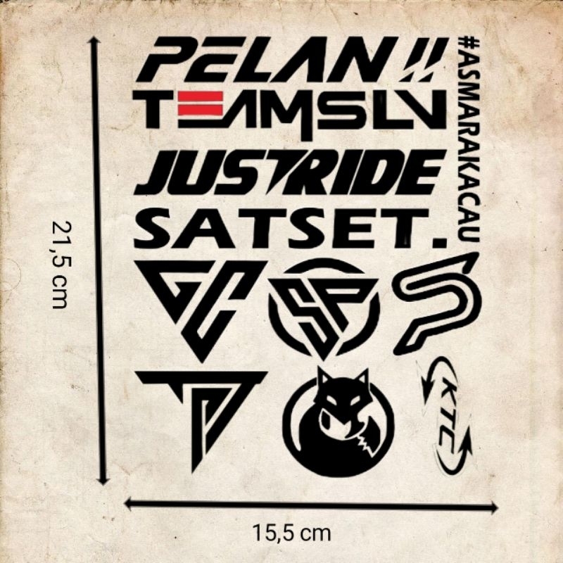 Jual STIKER VIRAL/STIKER MOTOR PAKET 11 IN 1 Cutting Sticker PELAN ...