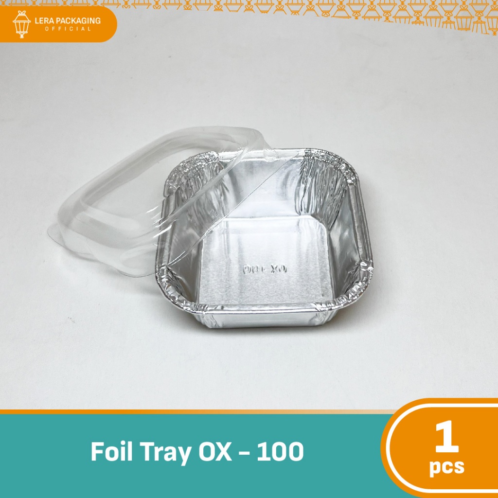 Jual Alumunium Foil Cup OX-100 Ukuran Mini + Tutup / Tempat Lasagna / Tempat Makaroni Panggang ...