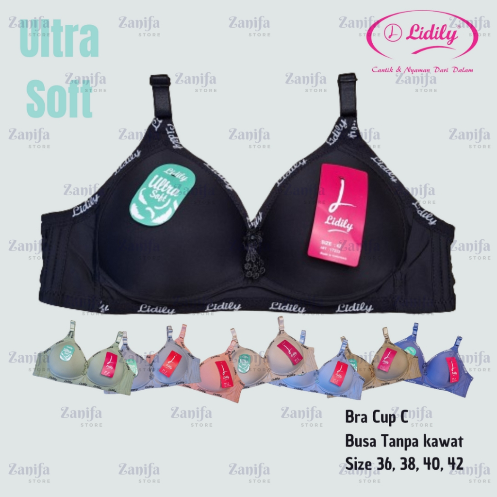 Jual LYDYLY Bra BH Ultra Soft Cup Besar Busa Tanpa Kawat Size 36 - 42 ...