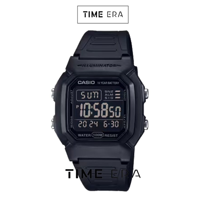 Jual Casio General W800H-1B / W-800H-1B Jam Tangan Pria Digital Karet Sport Hitam LCD Black ...