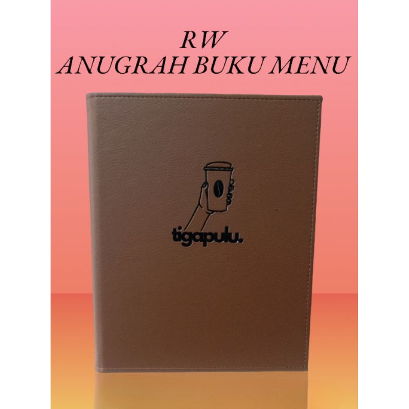 Jual BUKU MENU RESTO CAFE HOTEL CUSTOM LOGO EMBOS BAHAN KULIT UKURAN A4 ...