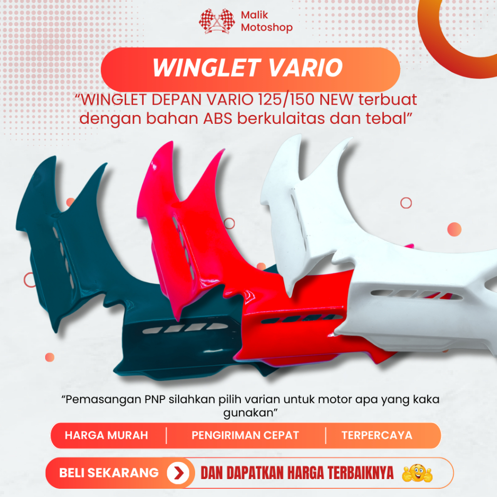 Jual WINGLET VARIO PLASTIK WINGLET VARIO WINGLET R3 WINGLET KUMIS R25 ...