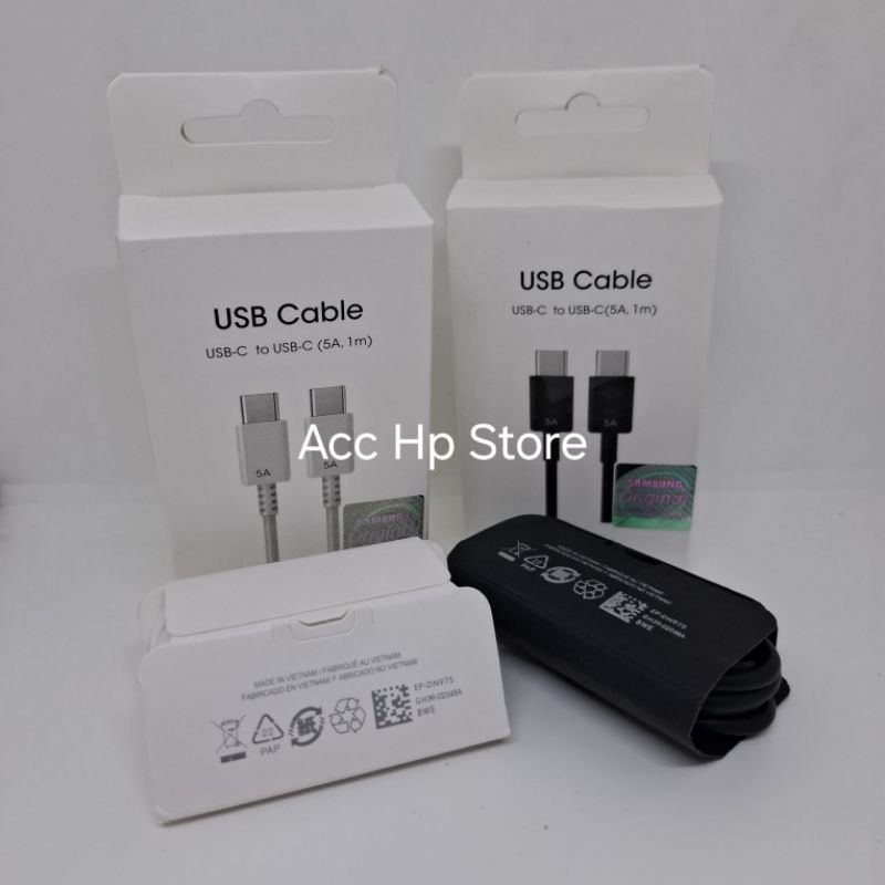 Jual Kabel Data Samsung Type C To Type C 5A SUPER FAST CHARGING ...