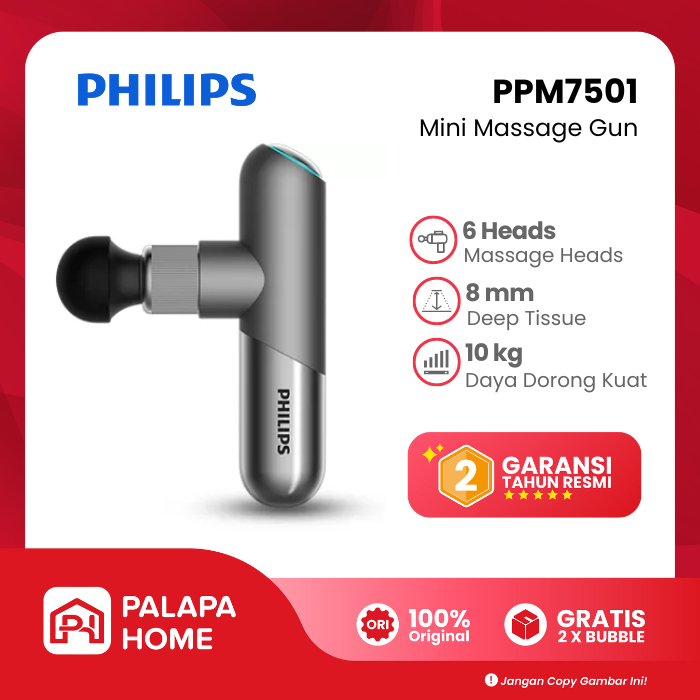 Jual Philips Mini Massage Gun PPM7501 10kg Intensity Cordless Portable ...