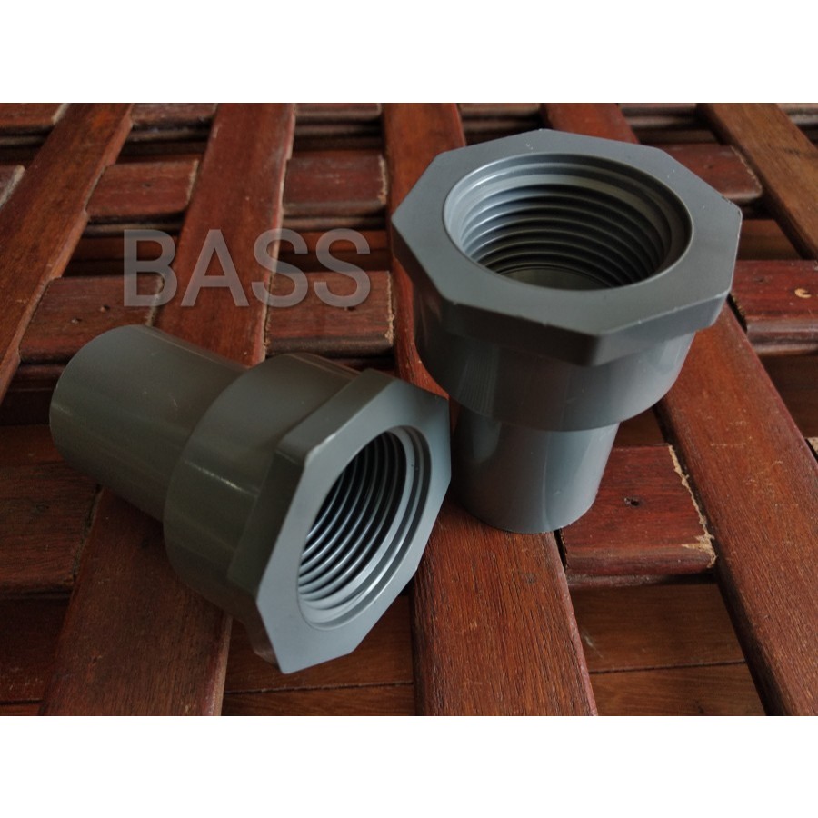 Jual Sock Drat Dalam PVC Lesso 1/2" x 1" Faucet Sok SDD Fitting Pipa ...