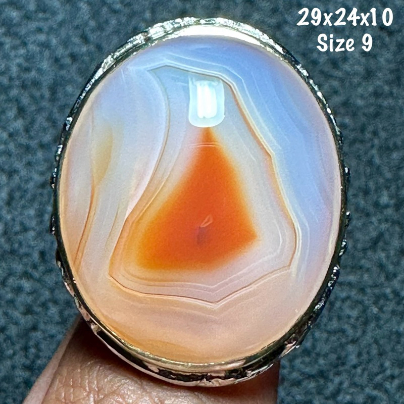 Jual Cincin Batu Akik Natural Yaman Ginggang Jumbo Kristal (asli alam ...