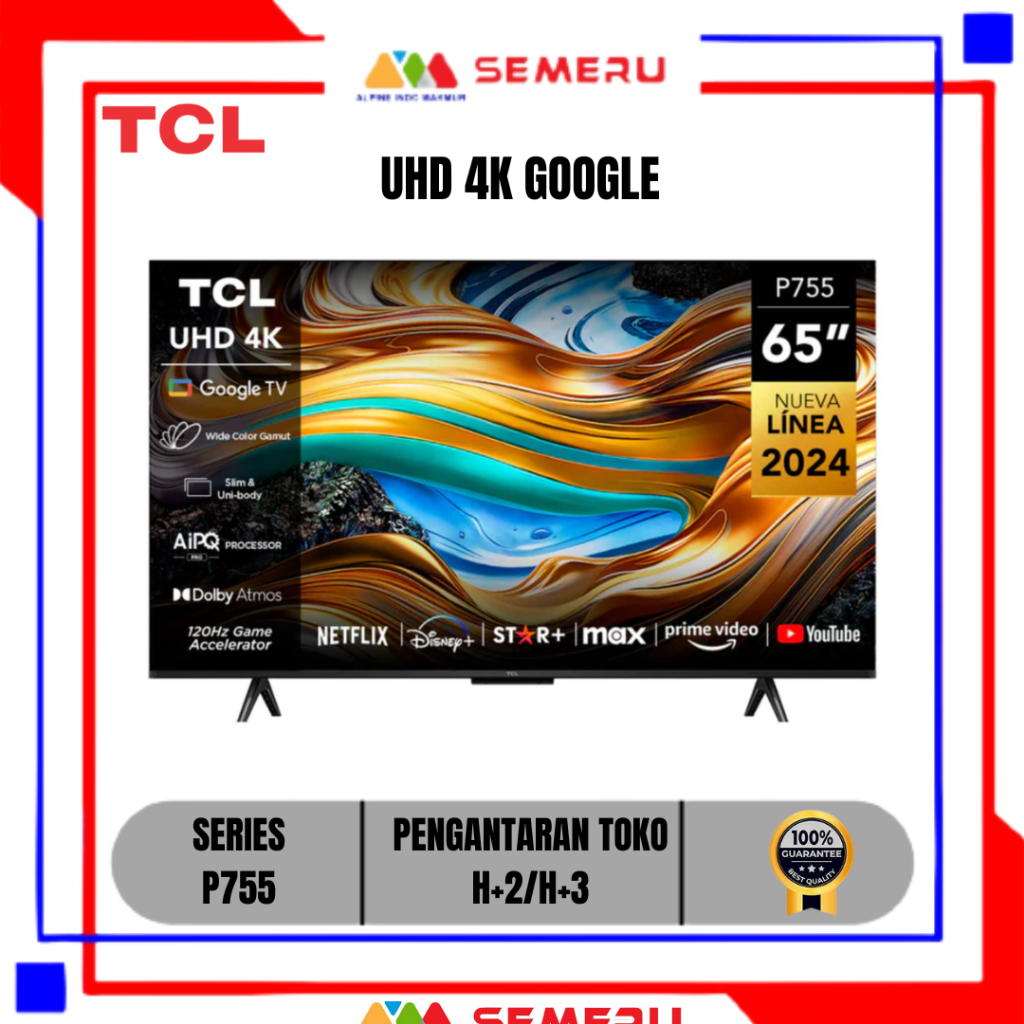 Jual TCL UHD 4K GOOGLE TV 43 INC 43P755 / 5O INC 50P755 / 55 INC 55P755 ...