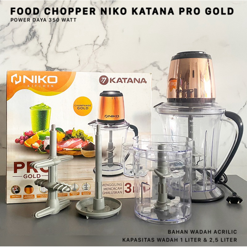 Jual FOOD CHOPPER NIKO KATANA PRO GOLD | Shopee Indonesia