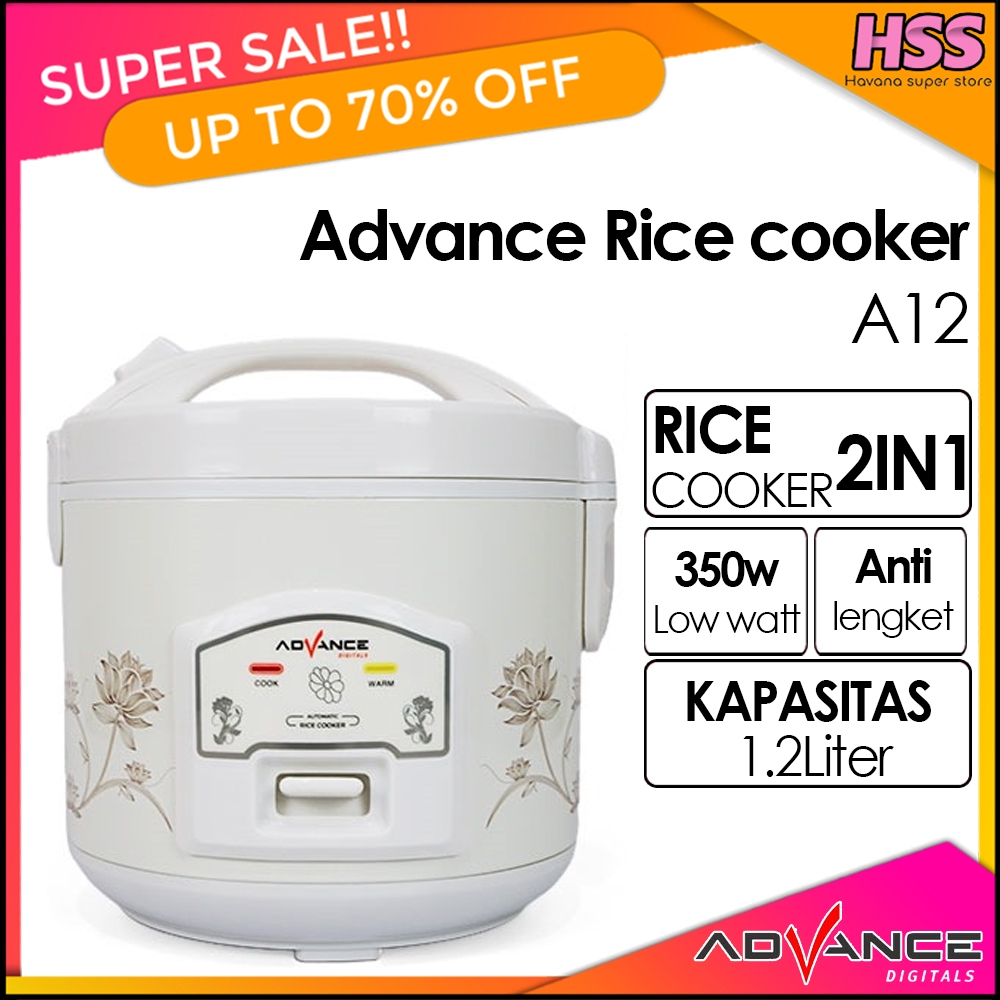 Jual RICE COOKER ADVANCE A12A/B 3 Fungsi - Kapasitas 1,2 Liter | Shopee ...