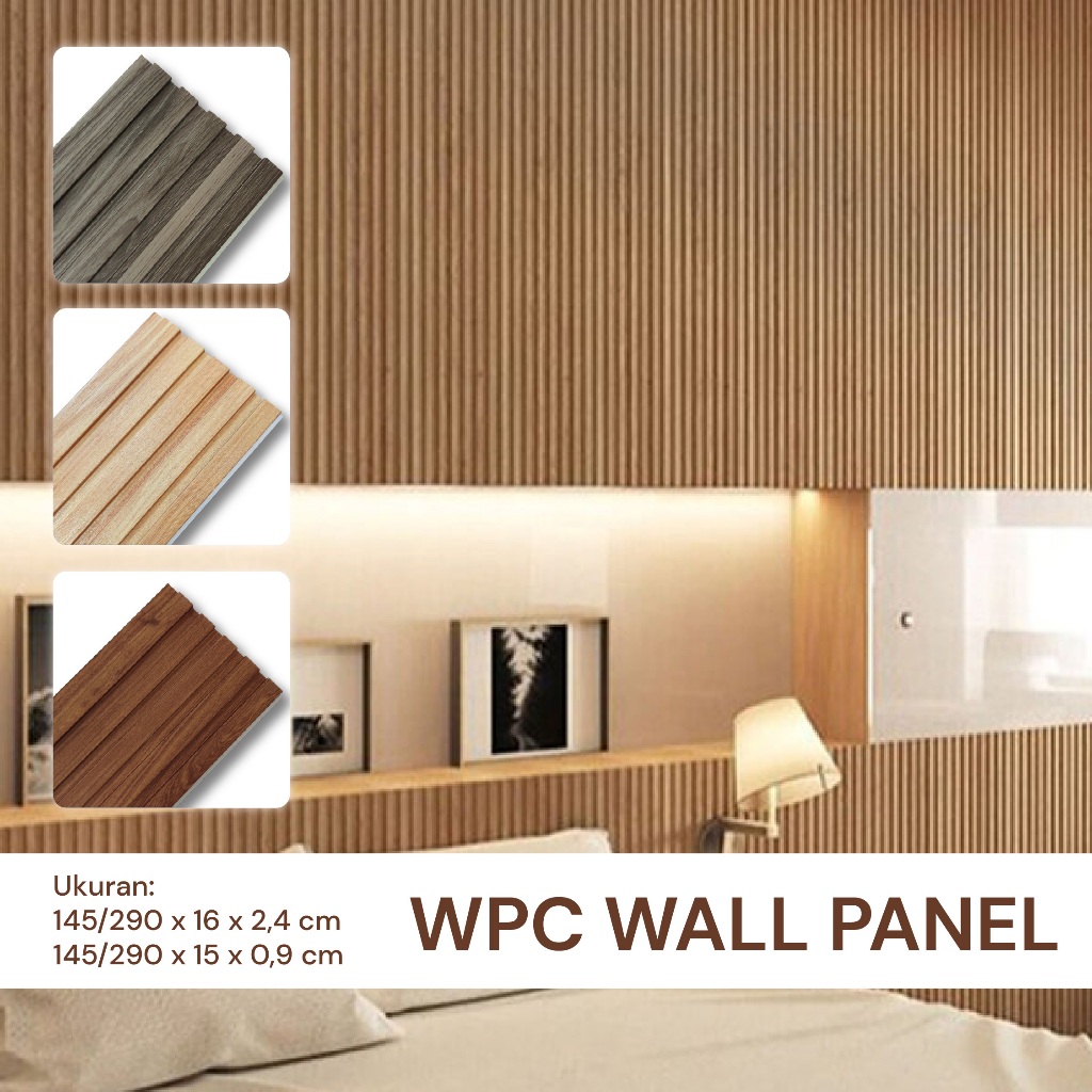 Jual WPC WALLPANEL DINDING | WOOD WALL PANEL PVC HIASAN KAYU DINDING 3D 145 CM | Shopee Indonesia