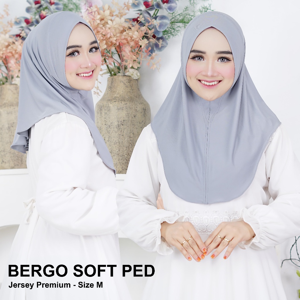 Jual AliMaMa - BERGO SOFT PED UKURAN M - Hijab Instant Hamidah Sport Non Pet Jersey Jersi Murah ...
