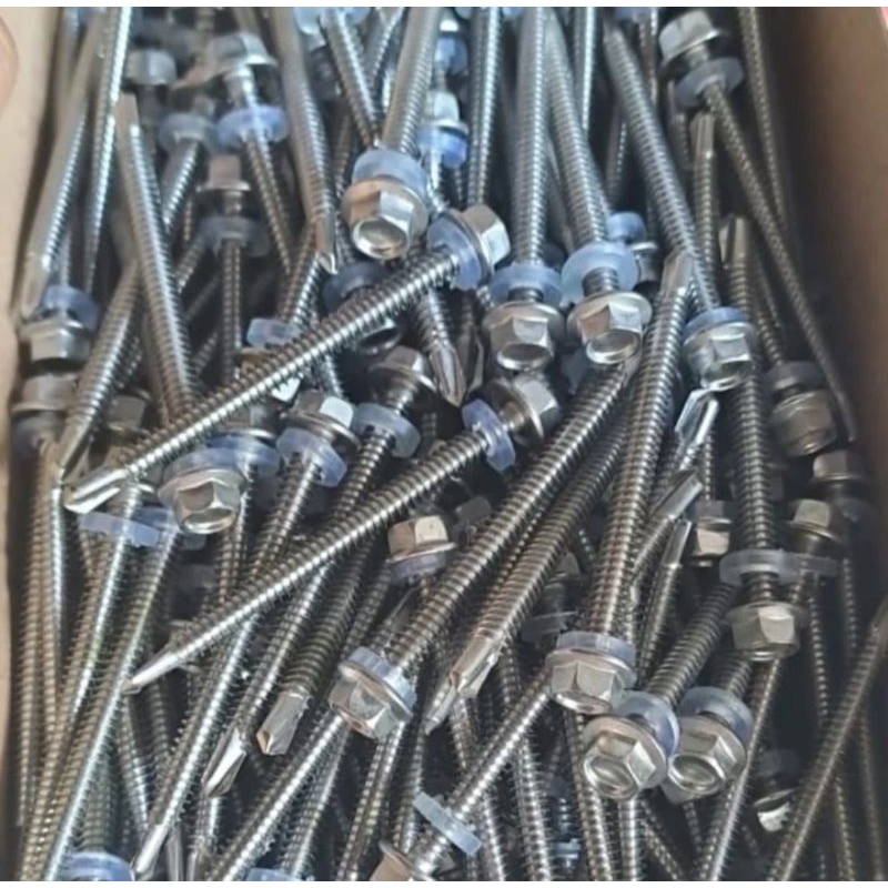 Jual Baut Roofing Stainless 410 / Baut Drilling #12X65 / #12-24X21/2 ...