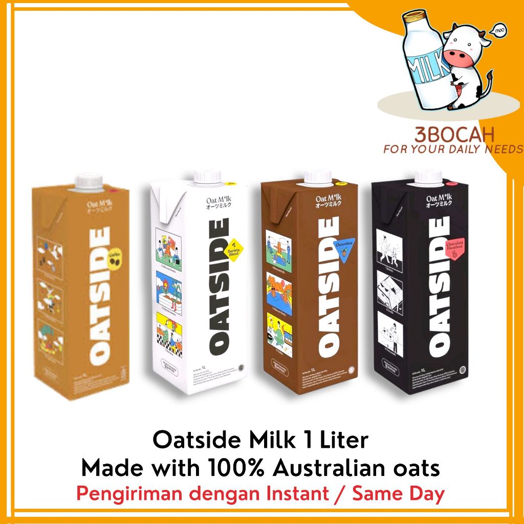 Jual OATSIDE SUSU/ OAT MILK /Chocolate/ Hazelnut/ Barista Blend Oat ...