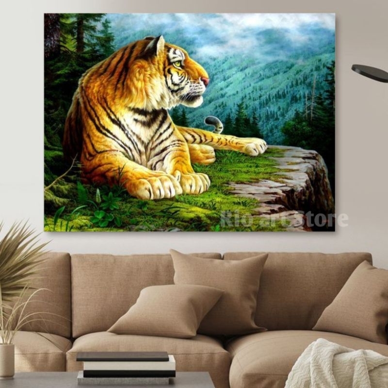 Jual Hiasan dinding poster harimau untuk walldecor atau dekorasi ...