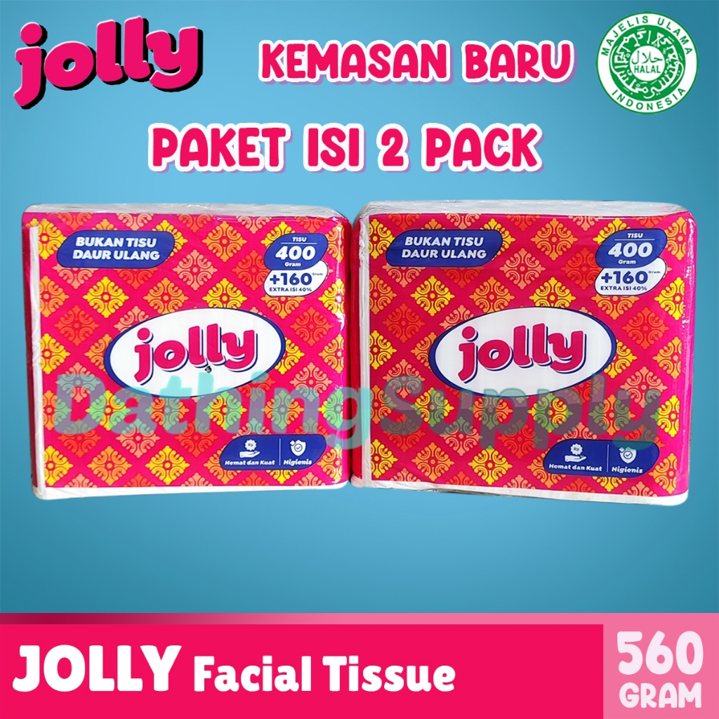 Jual Tissue Jolly Facial Isi 560 Gram - 2 Ply / Tisu Wajah Halus Lembut ...