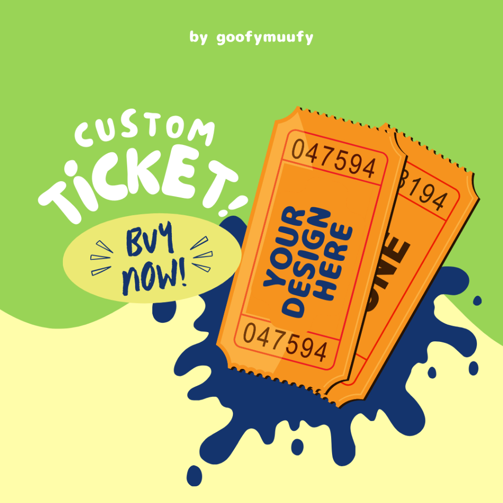 Jual Goofymuufy Custom Mini Coupon dengan Laminasi / Mini Ticket Custom ...