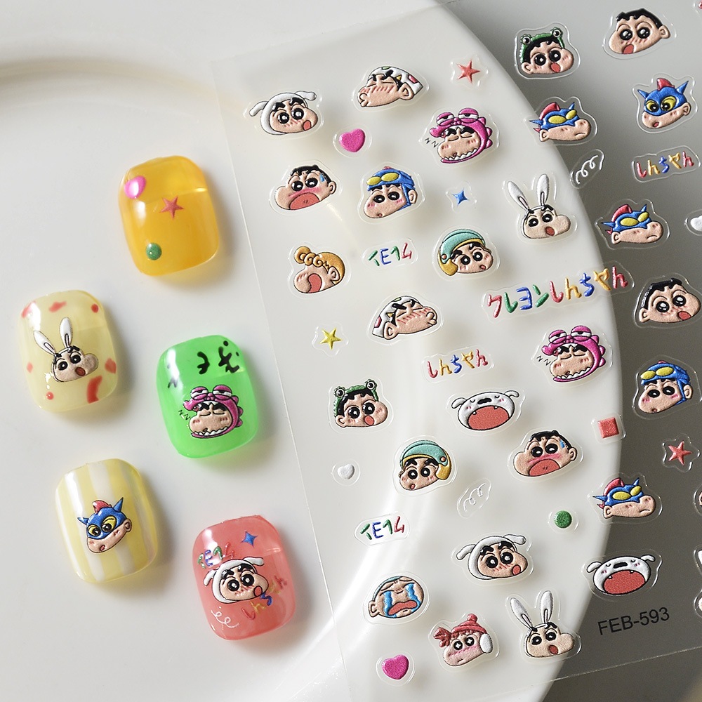 Jual Stiker Kuku Shinchan Head 3D Kepala Shinchan Stiker Nail Art Nail ...