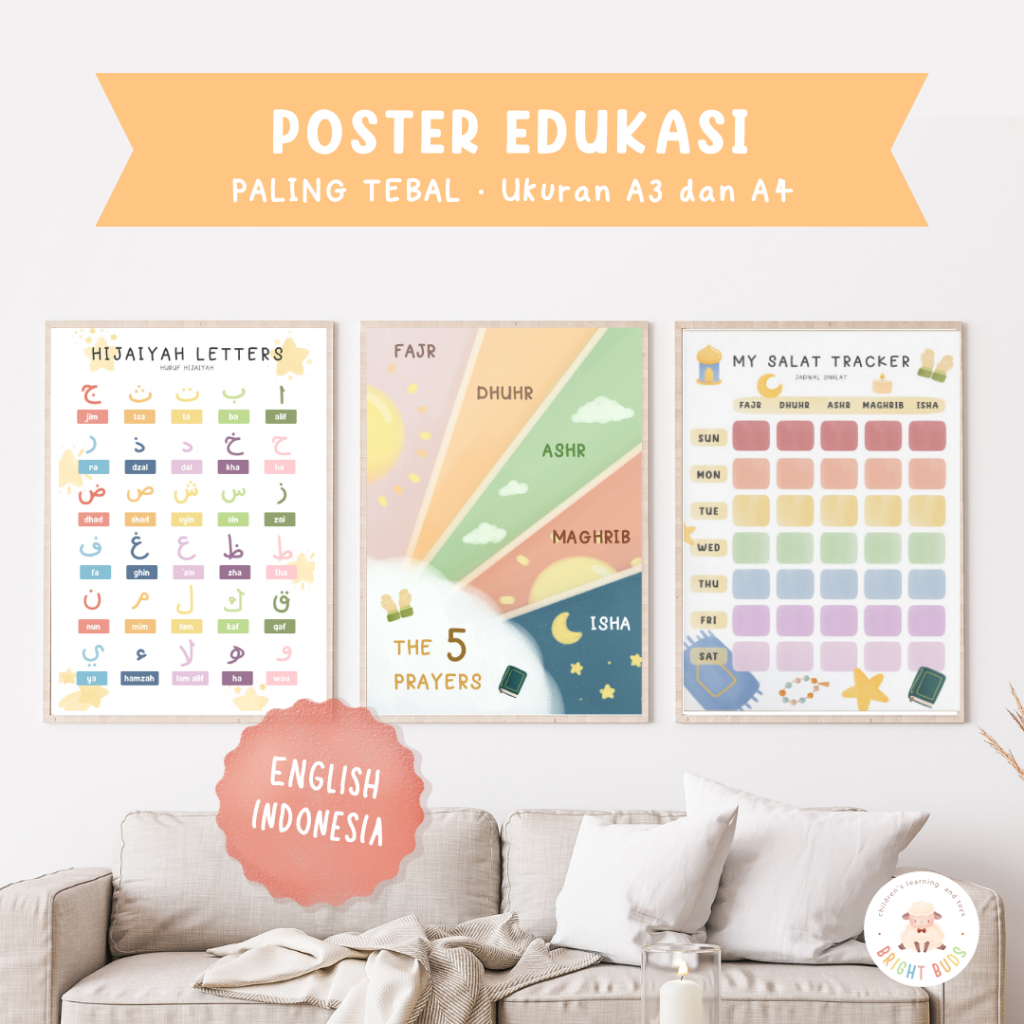 Jual BRIGHT BUDS | POSTER EDUKASI ANAK ISLAM SERIES | Seri Islam ...